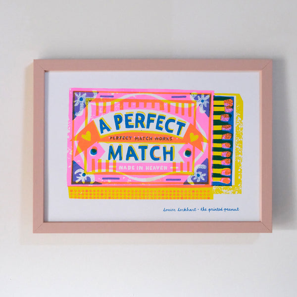 Perfect Match A4 Risograph Art Print – theprintedpeanut