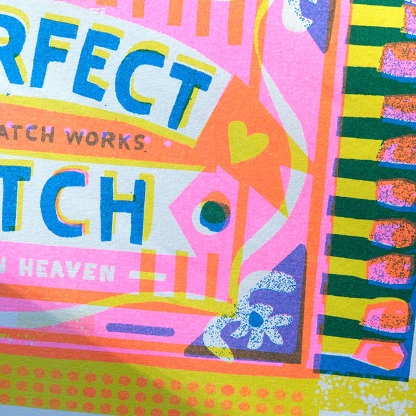 Perfect Match A4 Risograph Art Print – theprintedpeanut