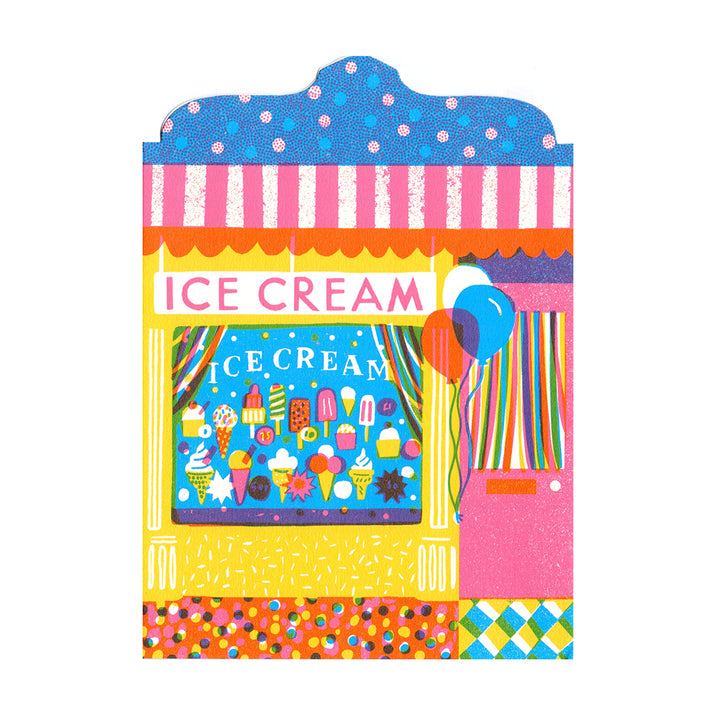 Ice Cream Shop Die Cut Card – theprintedpeanut