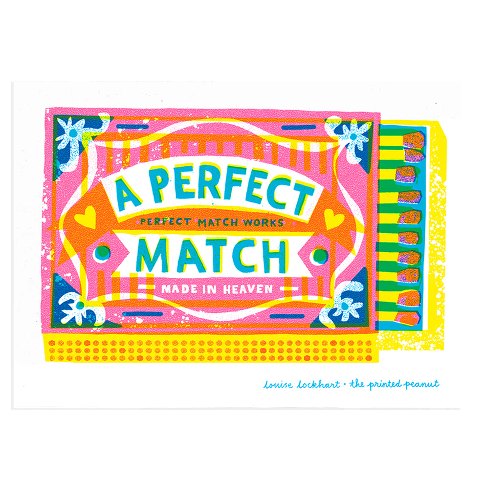 Perfect Match A4 Risograph Art Print – theprintedpeanut