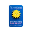 Sun Printed Wooden Pin Badge – theprintedpeanut